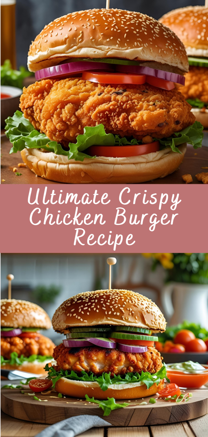 Ultimate Crispy Chicken Burger Recipe | Cheff Recipes