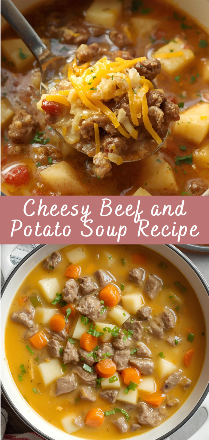 Cheesy Beef and Potato Soup Recipe | Cheff Recipes