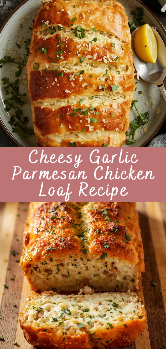 Cheesy Garlic Parmesan Chicken Loaf Recipe | Cheff Recipes