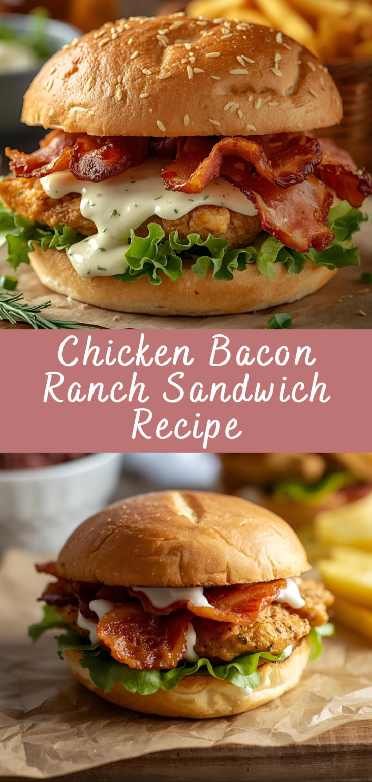 Chicken Bacon Ranch Sandwich Recipe | Cheff Recipes