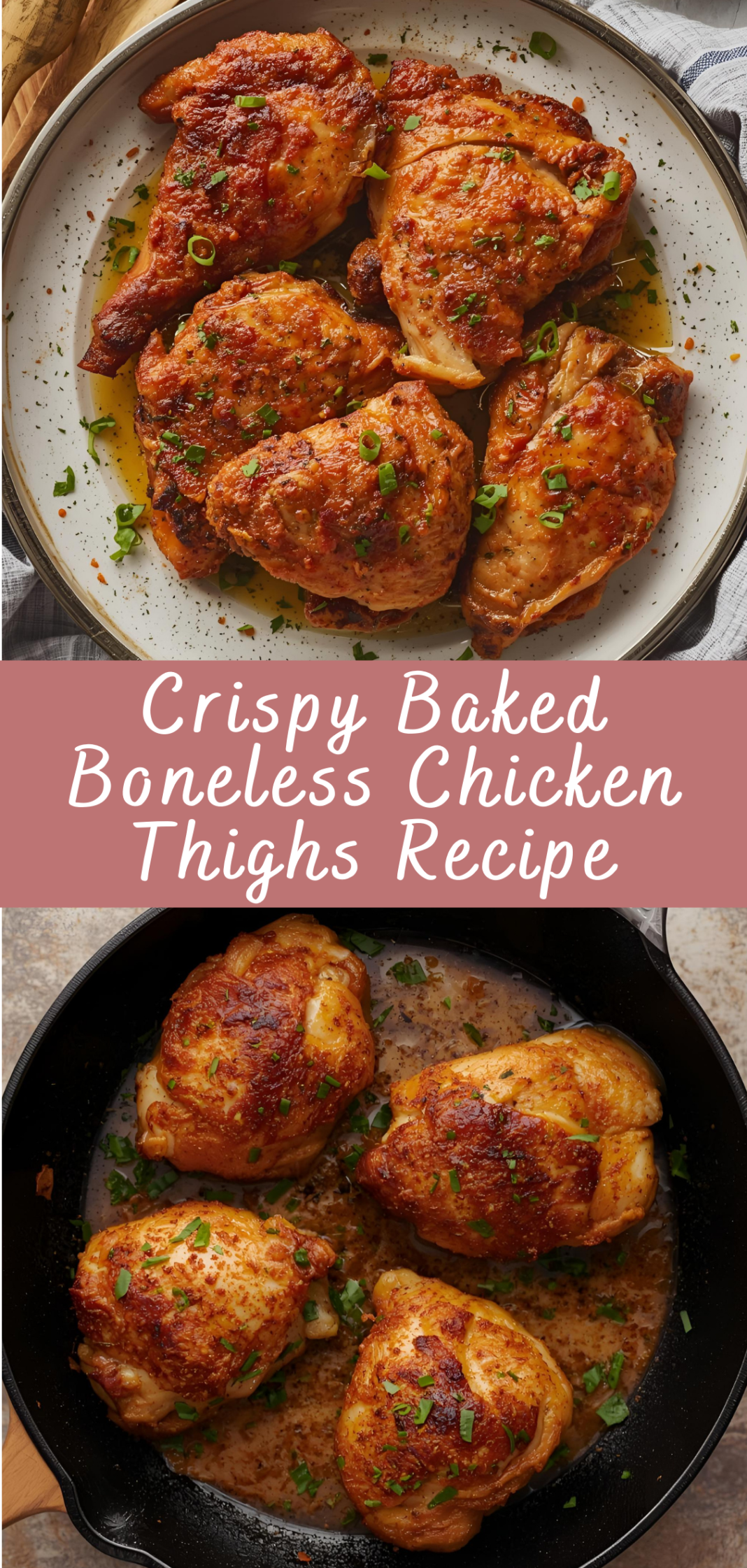 Crispy Baked Boneless Chicken Thighs Recipe | Cheff Recipes