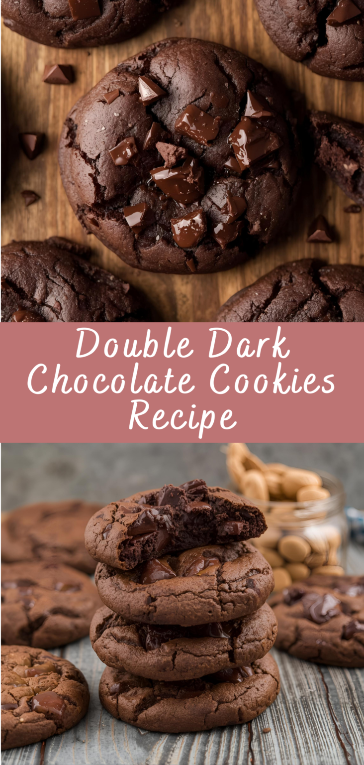 Double Dark Chocolate Cookies Recipe | Cheff Recipes