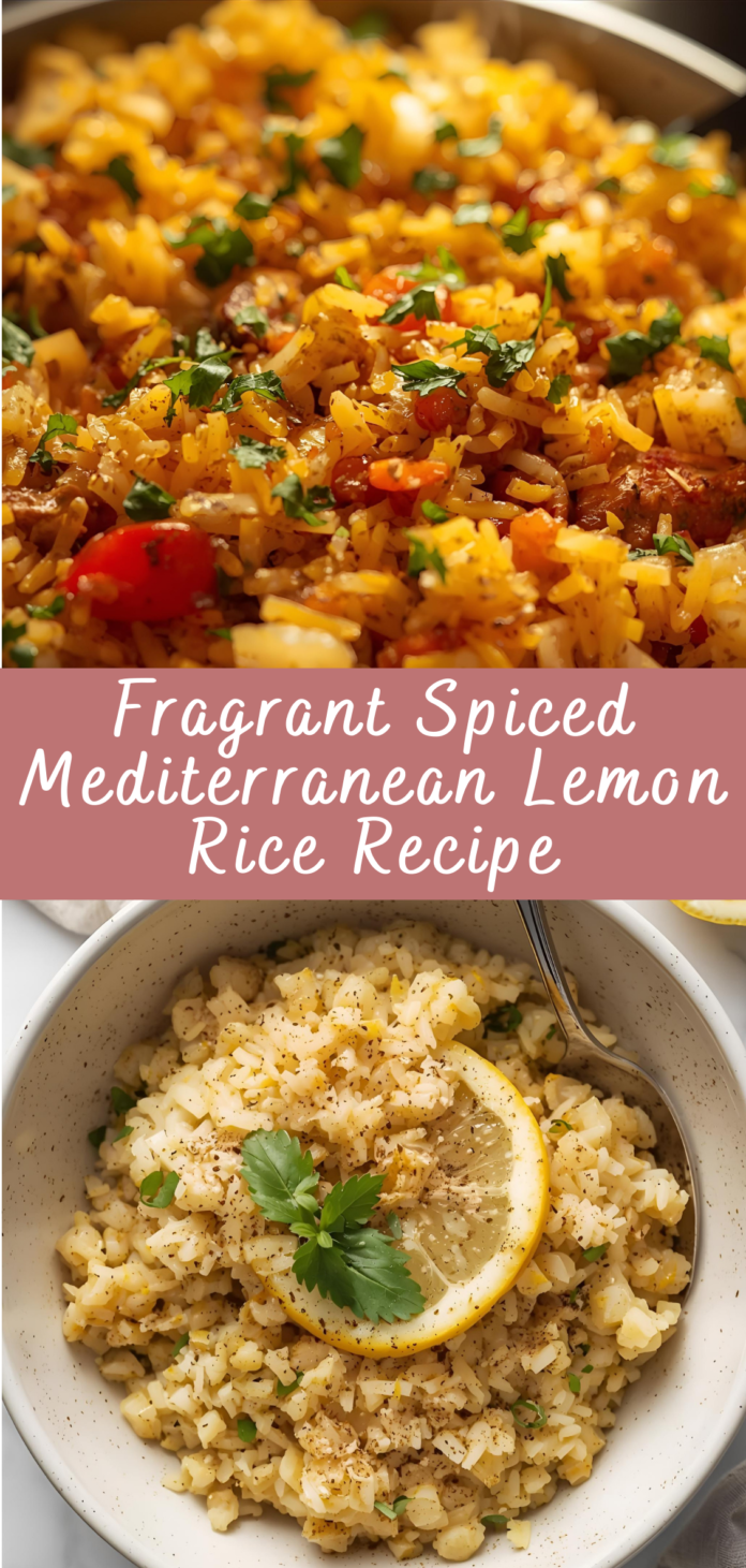 Fragrant Spiced Mediterranean Lemon Rice Recipe | Cheff Recipes
