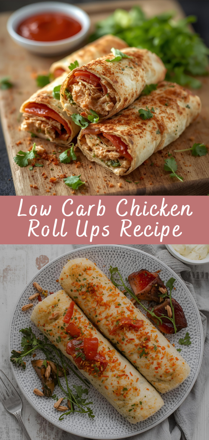 Low Carb Chicken Roll Ups Recipe | Cheff Recipes