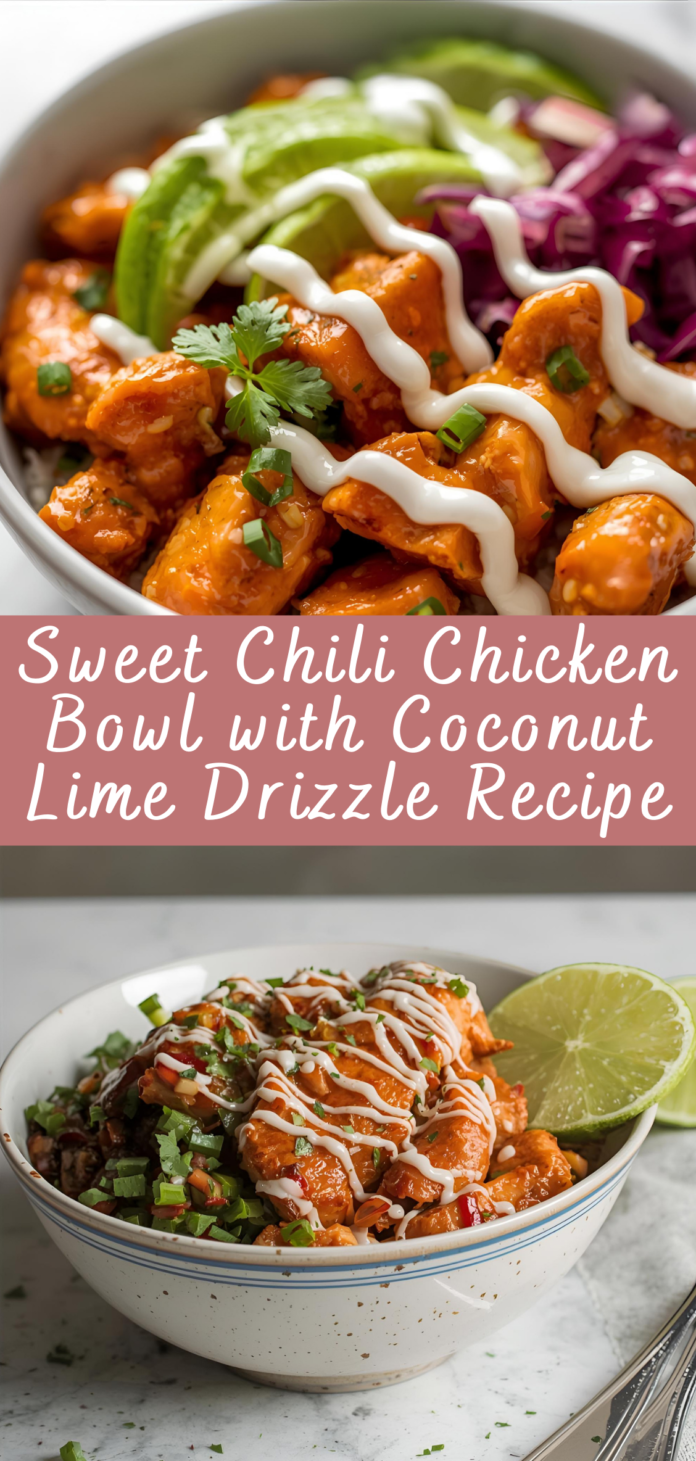 Sweet Chili Chicken Bowl with Coconut Lime Drizzle Recipe | Cheff Recipes