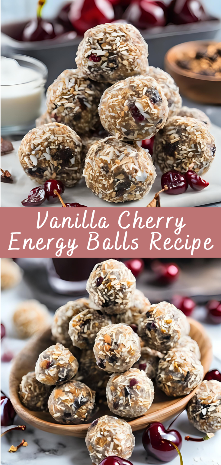 Vanilla Cherry Energy Balls Recipe | Cheff Recipes