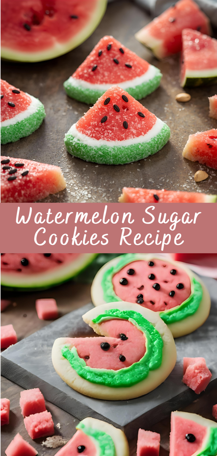 Watermelon Sugar Cookies Recipe | Cheff Recipes