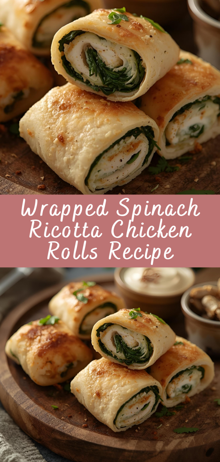 Wrapped Spinach Ricotta Chicken Rolls Recipe | Cheff Recipes