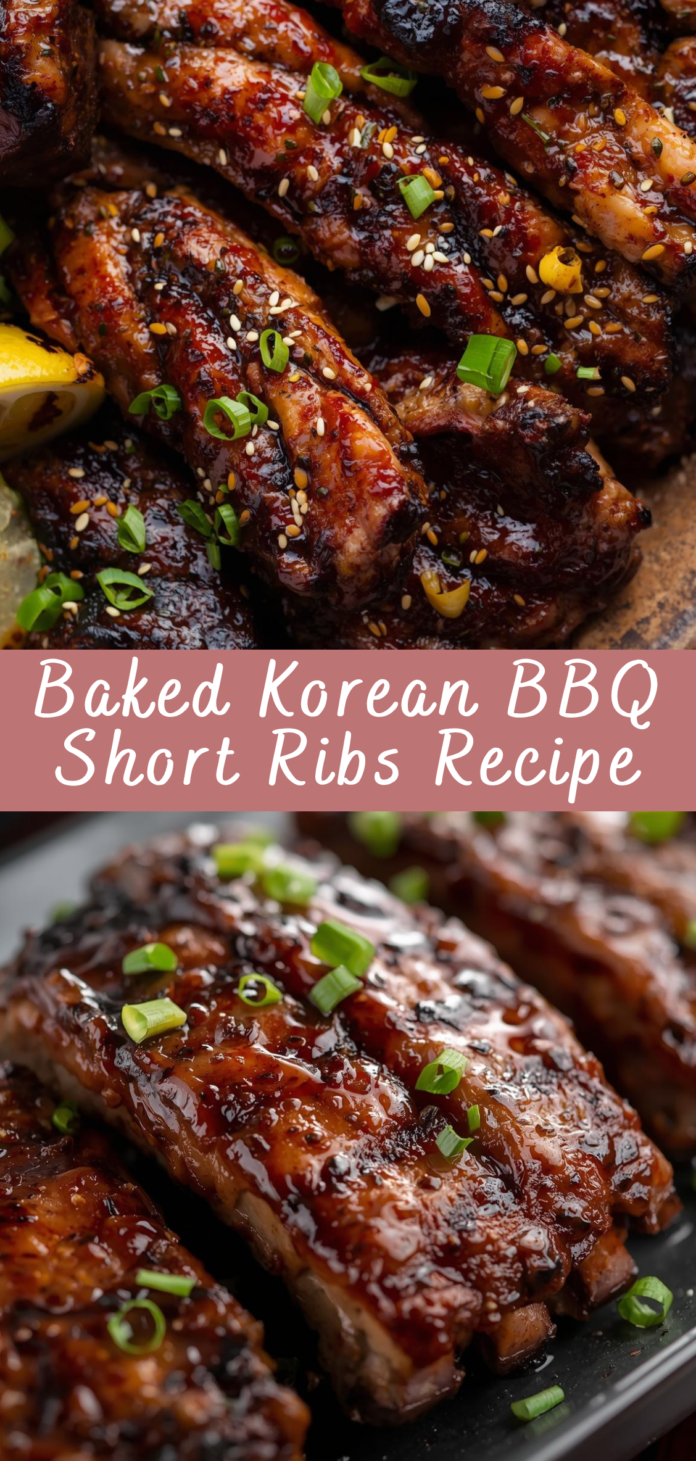 Baked Korean BBQ Short Ribs Recipe | Cheff Recipes