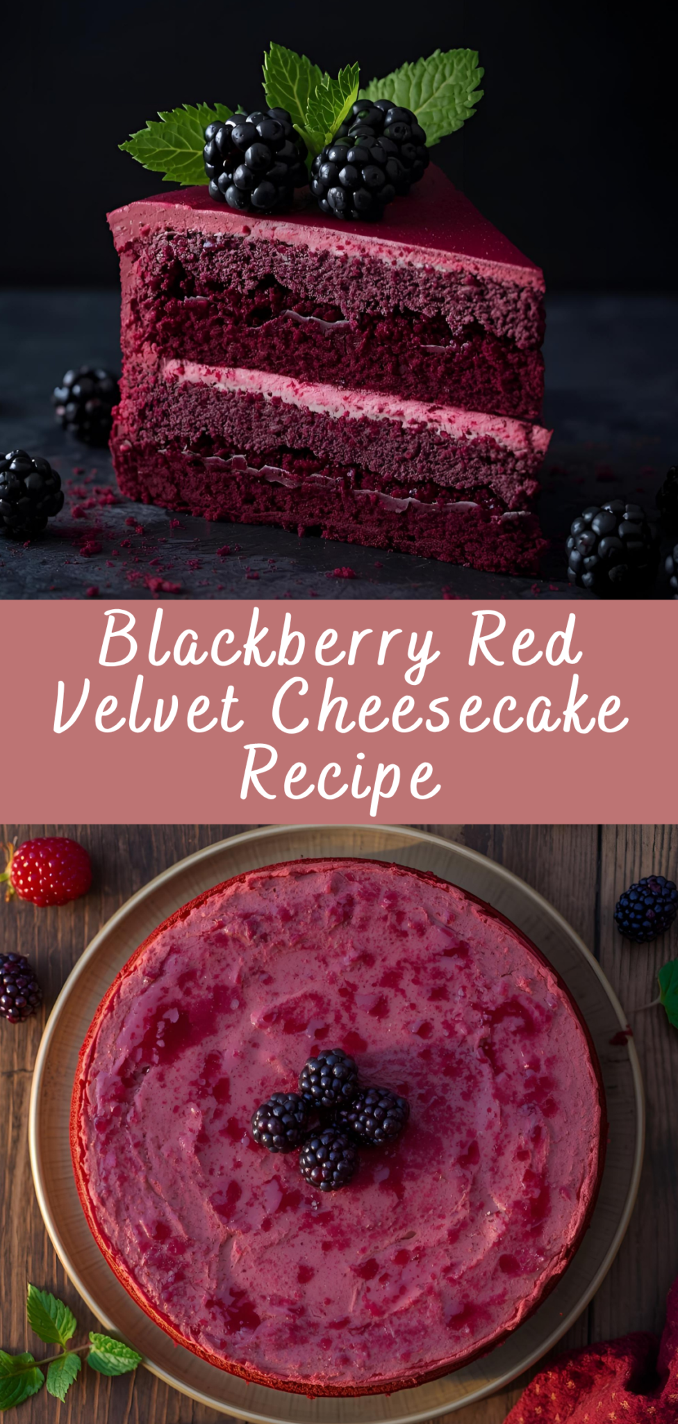 Blackberry Red Velvet Cheesecake Recipe | Cheff Recipes
