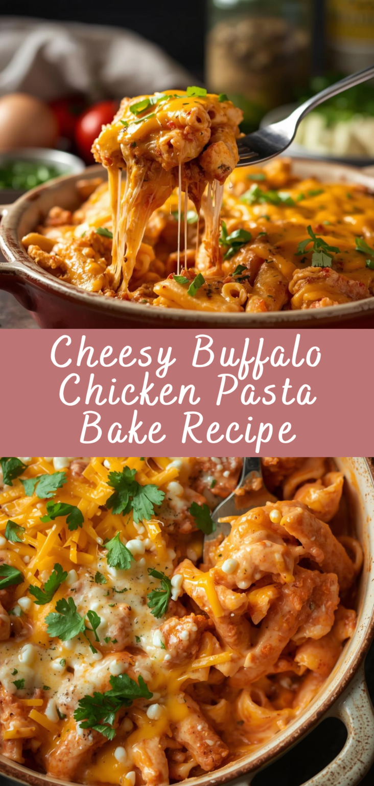 Cheesy Buffalo Chicken Pasta Bake Recipe | Cheff Recipes
