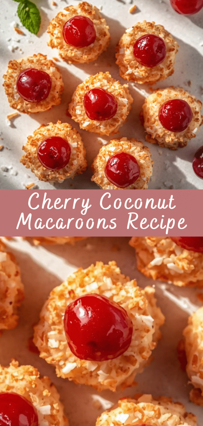 Cherry Coconut Macaroons Recipe | Cheff Recipes