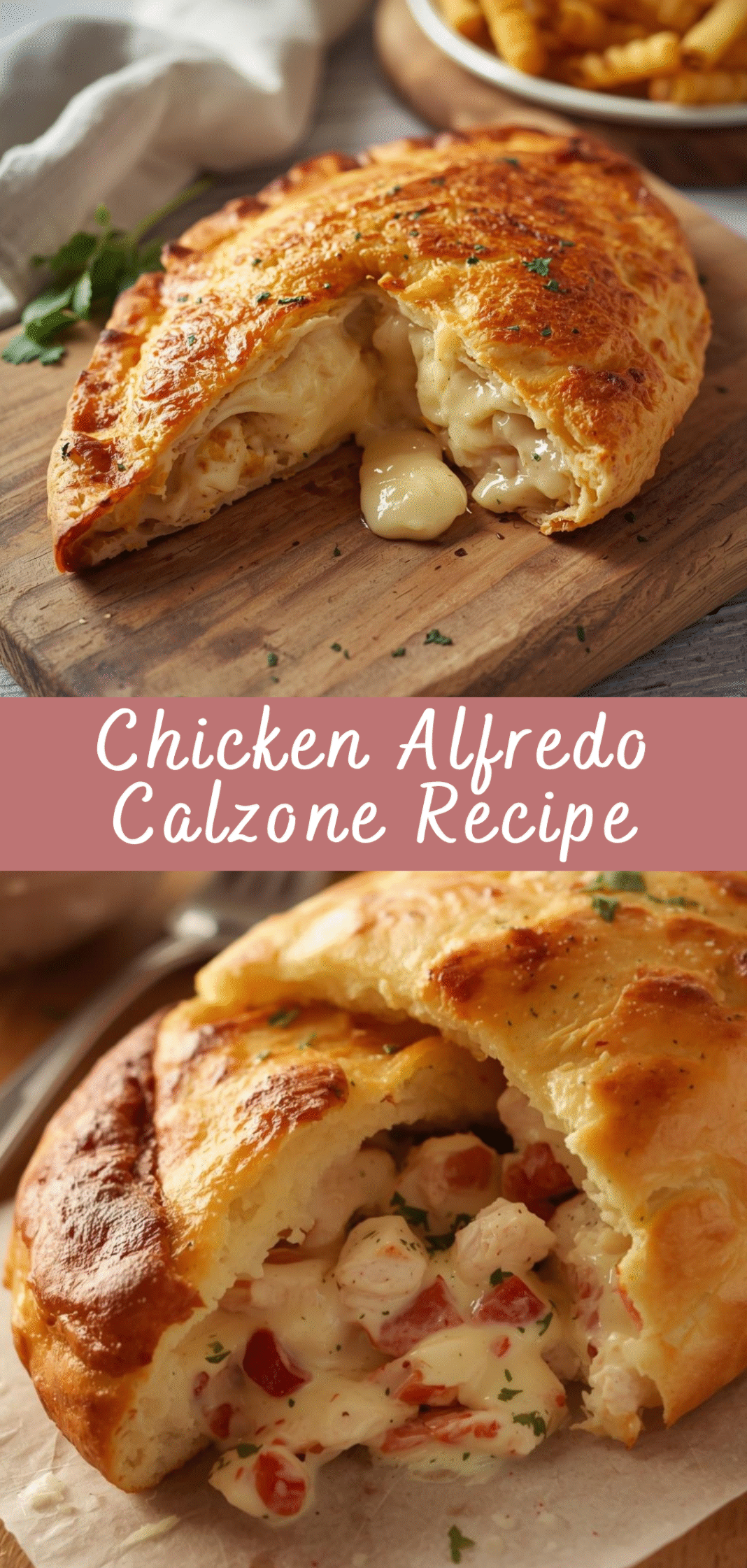Chicken Alfredo Calzone Recipe | Cheff Recipes