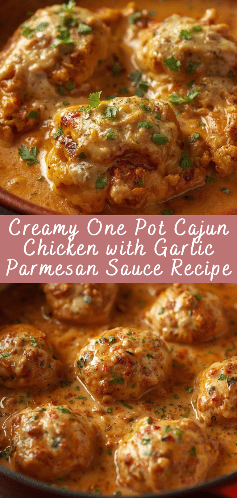 Creamy One Pot Cajun Chicken with Garlic Parmesan Sauce Recipe | Cheff ...