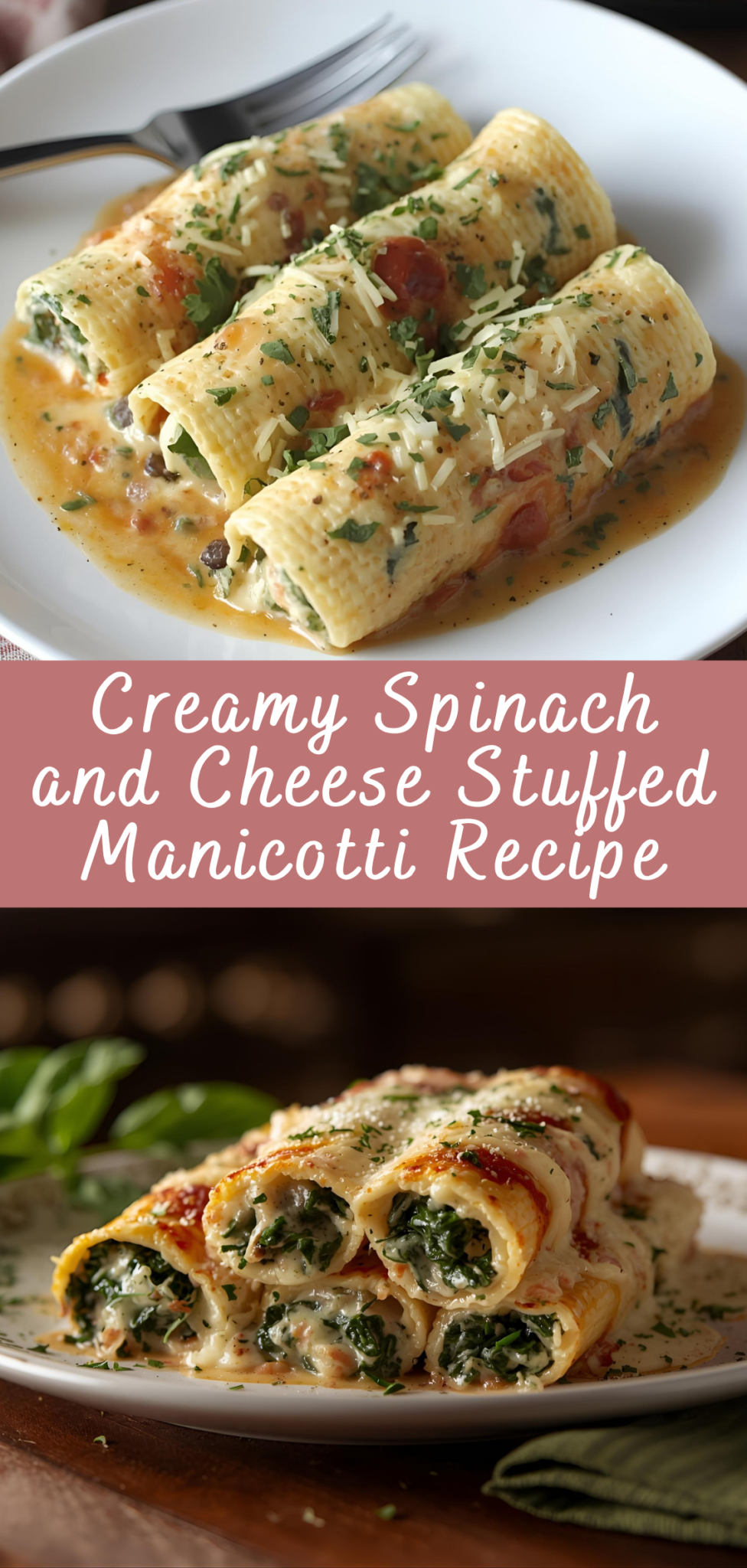Creamy Spinach and Cheese Stuffed Manicotti Recipe | Cheff Recipes