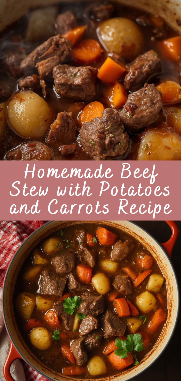 Homemade Beef Stew with Potatoes and Carrots Recipe | Cheff Recipes