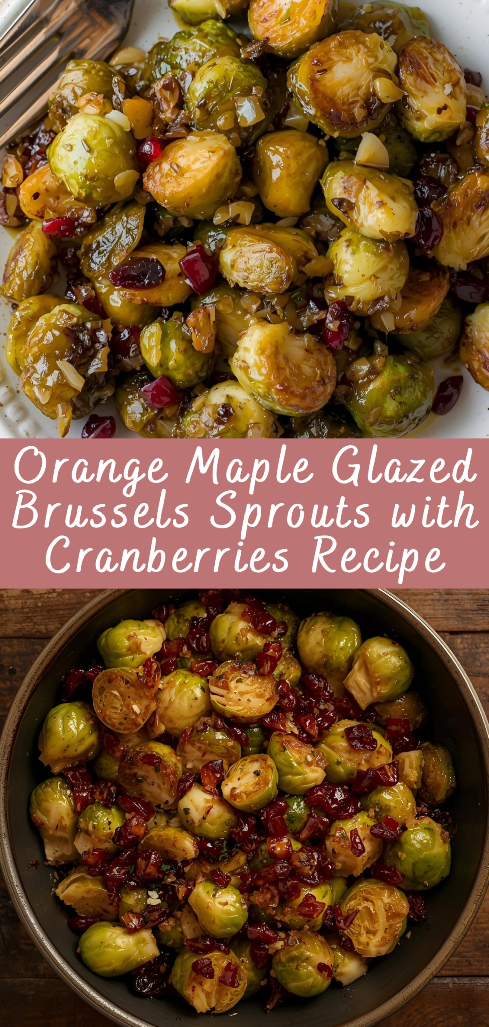 Orange Maple Glazed Brussels Sprouts with Cranberries Recipe | Cheff ...