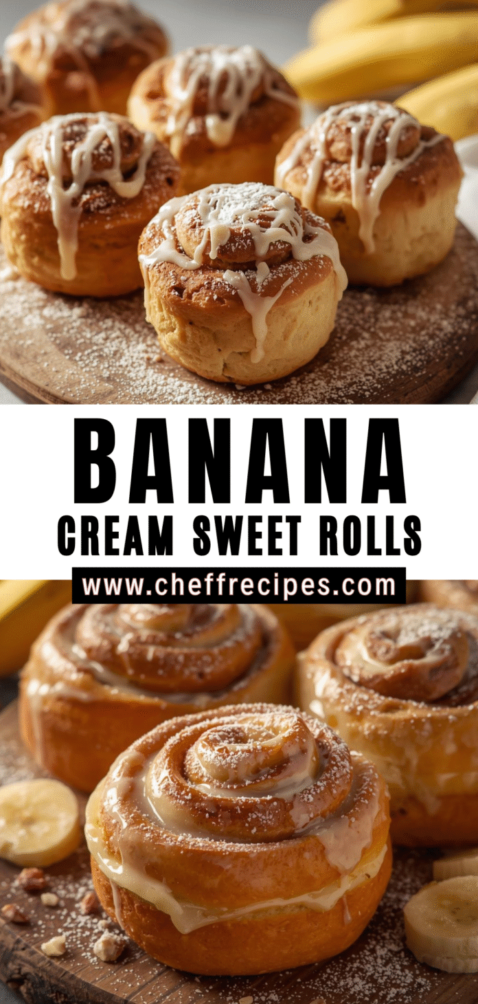 Banana Cream Sweet Rolls | Cheff Recipes