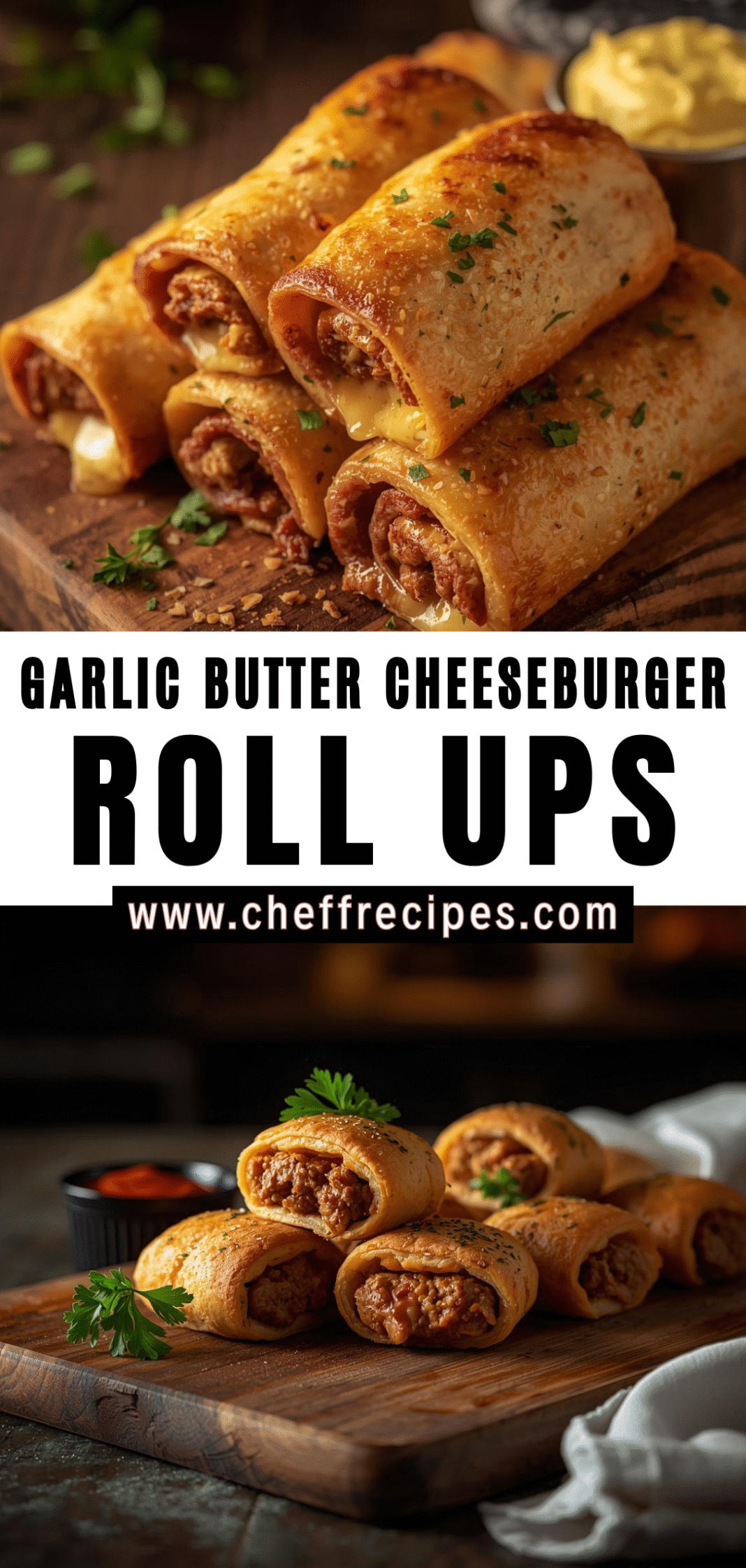 Garlic Butter Cheeseburger Roll Ups | Cheff Recipes