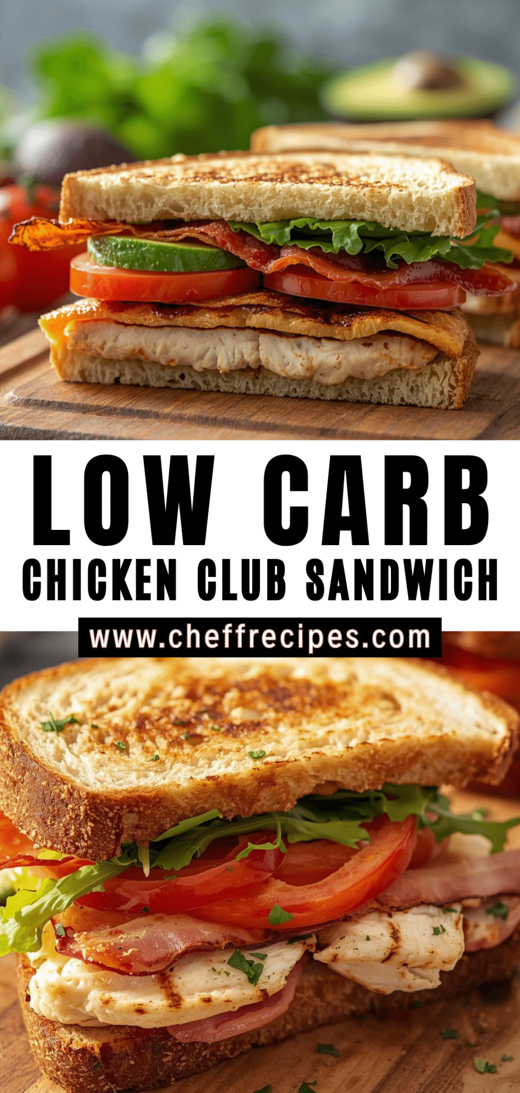 Low Carb Chicken Club Sandwich | Cheff Recipes