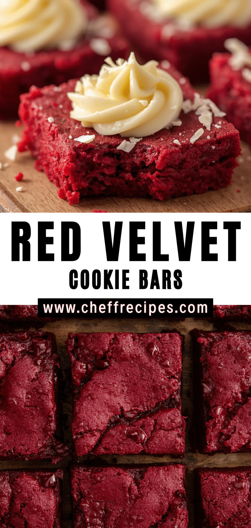 Red Velvet Cookie Bars | Cheff Recipes