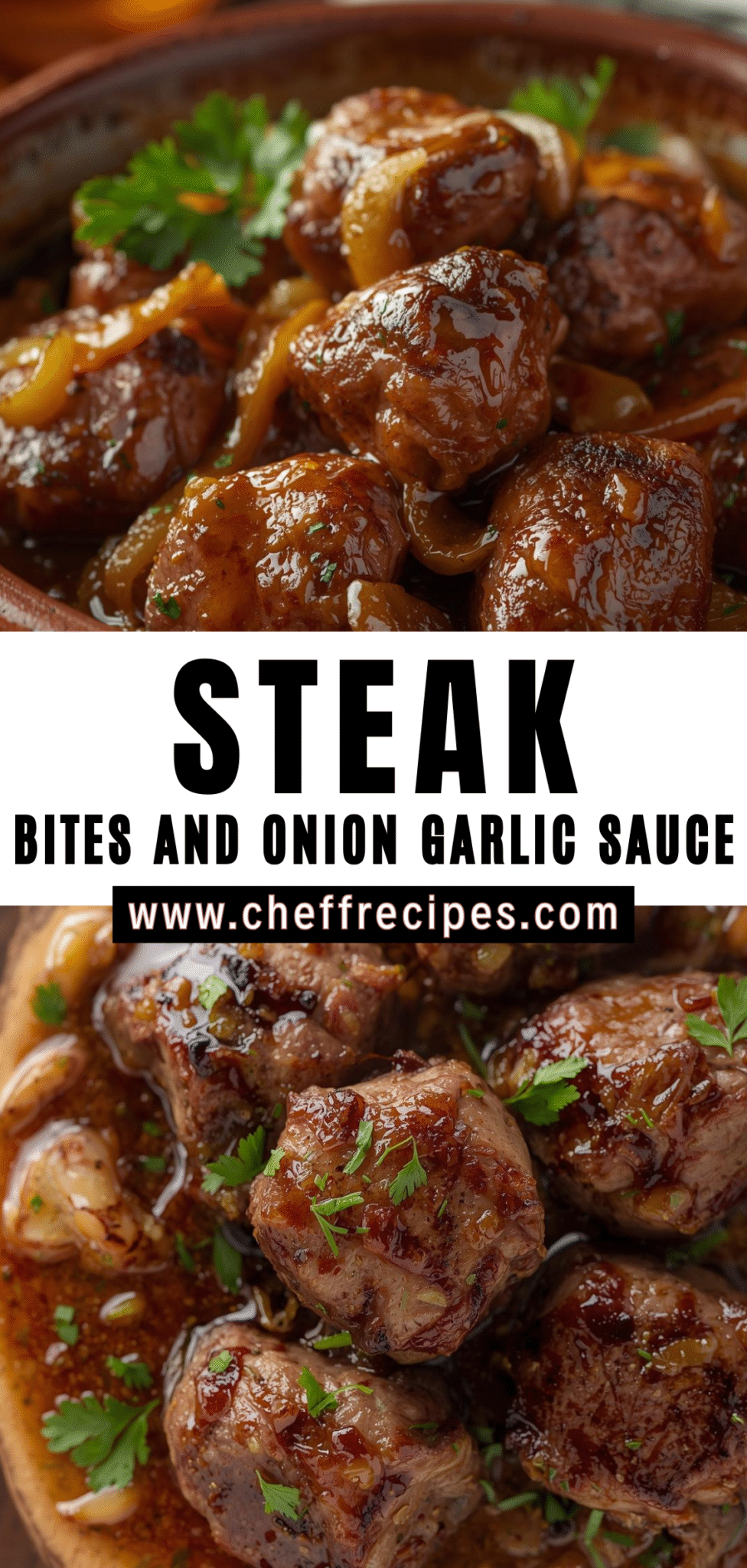 Steak Bites and Onion Garlic Sauce | Cheff Recipes