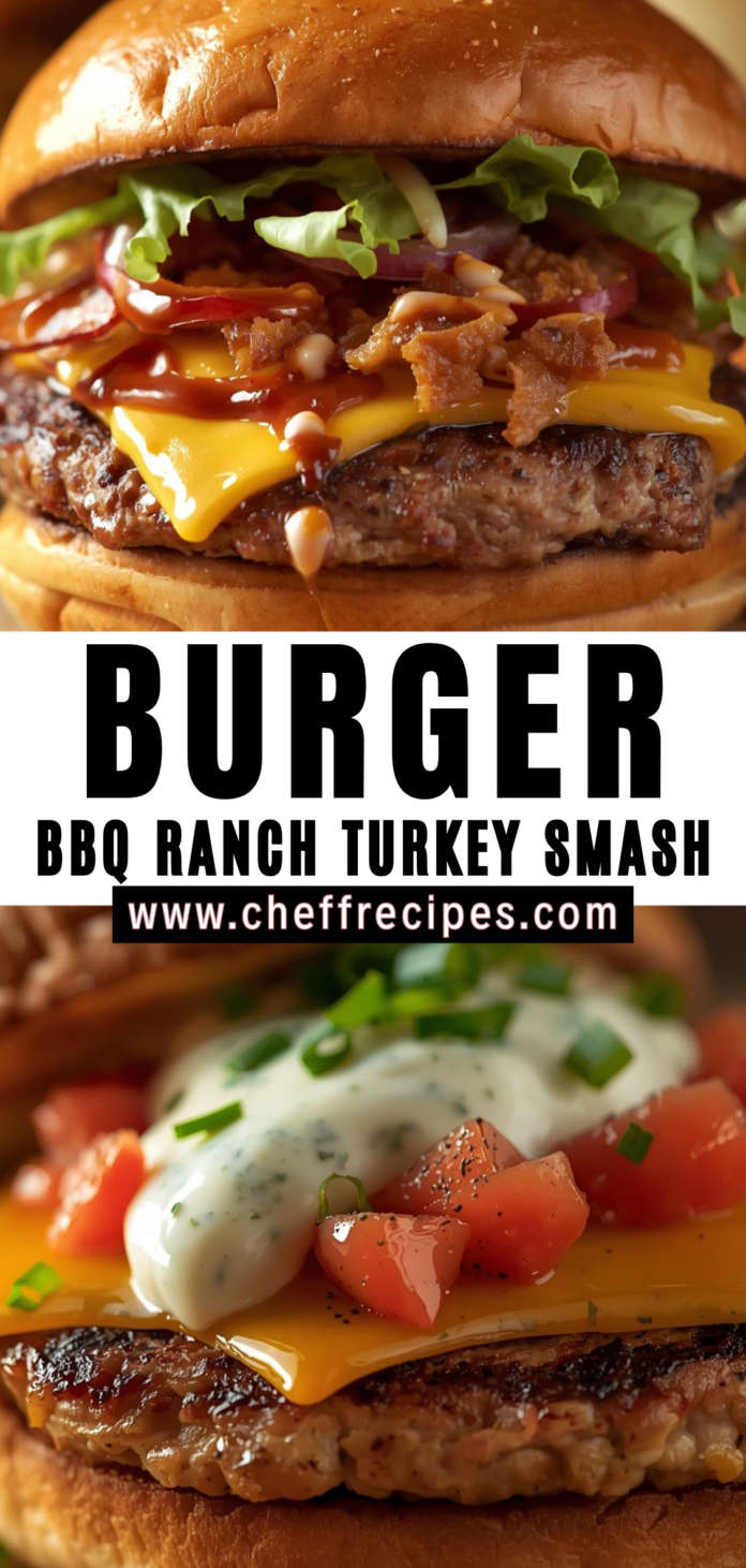 BBQ Ranch Turkey Smash Burger | Cheff Recipes