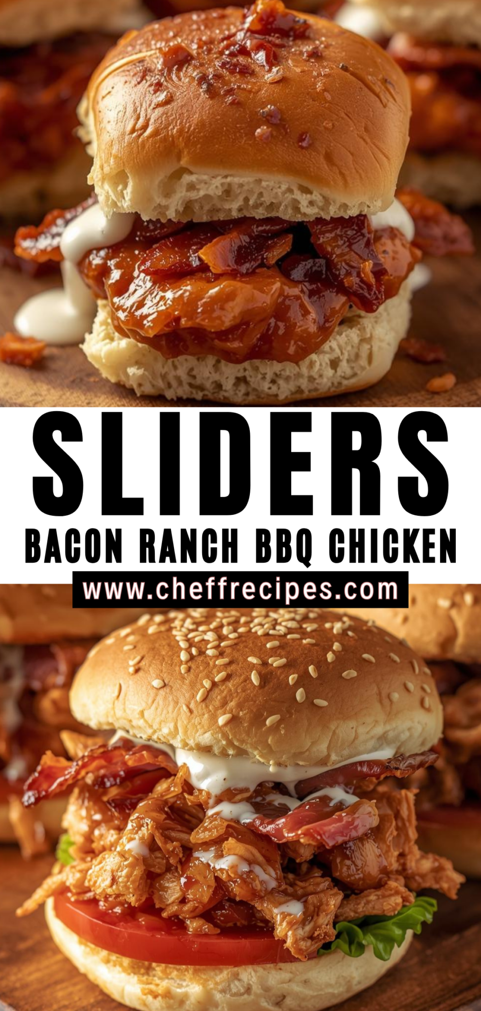 Bacon Ranch BBQ Chicken Sliders | Cheff Recipes