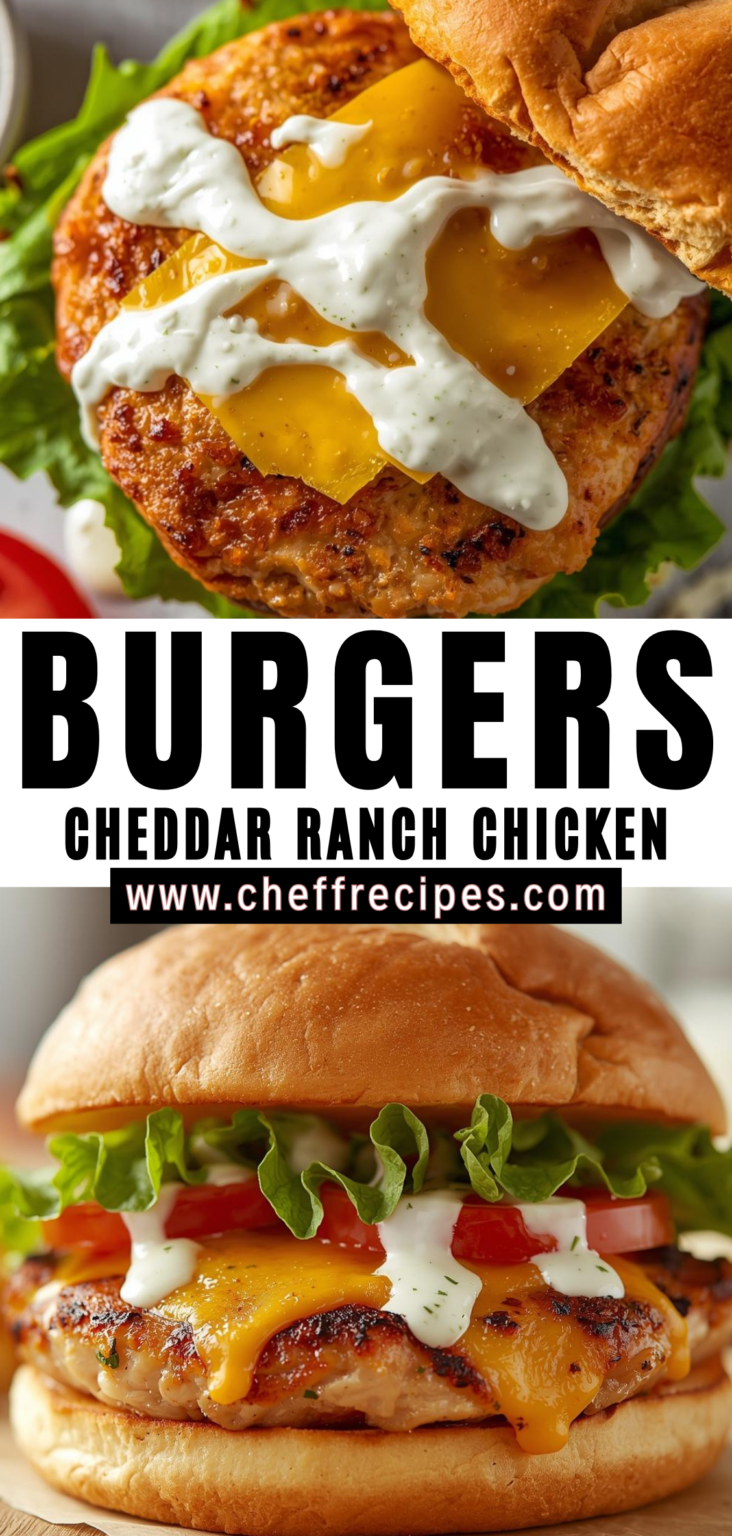Cheddar Ranch Chicken Burgers | Cheff Recipes