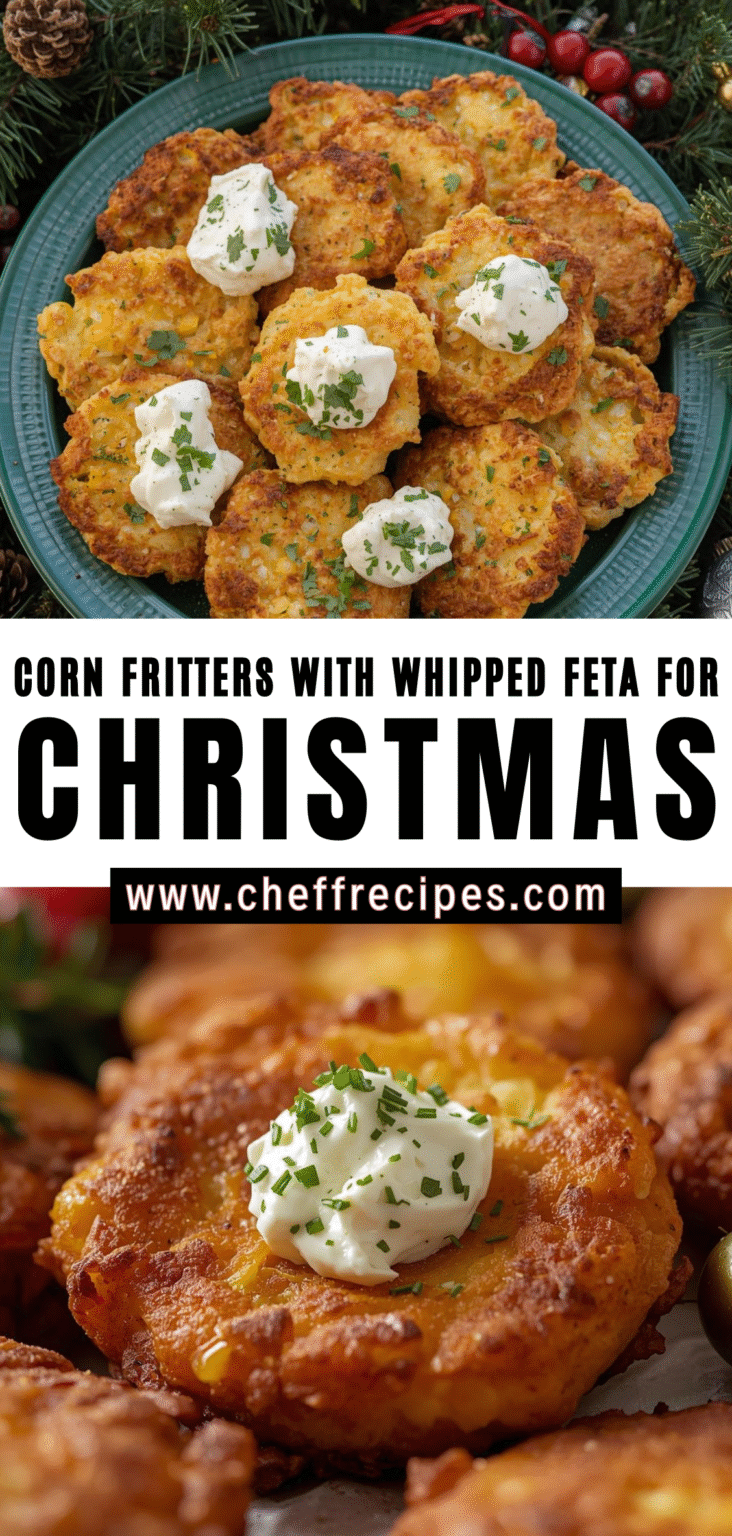 Corn Fritters With Whipped Feta for Christmas | Cheff Recipes