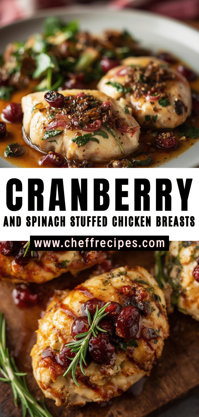 Cranberry and Spinach Stuffed Chicken Breasts | Cheff Recipes