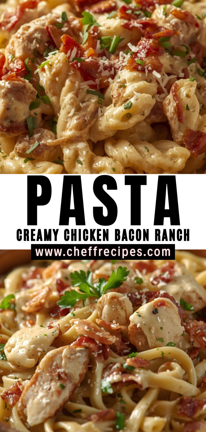 Creamy Chicken Bacon Ranch Pasta | Cheff Recipes