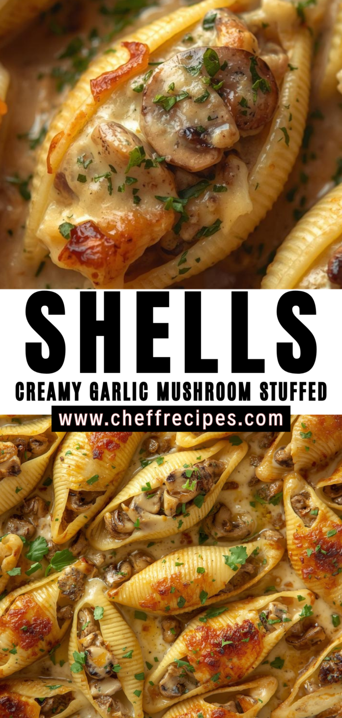 Creamy Garlic Mushroom Stuffed Shells | Cheff Recipes