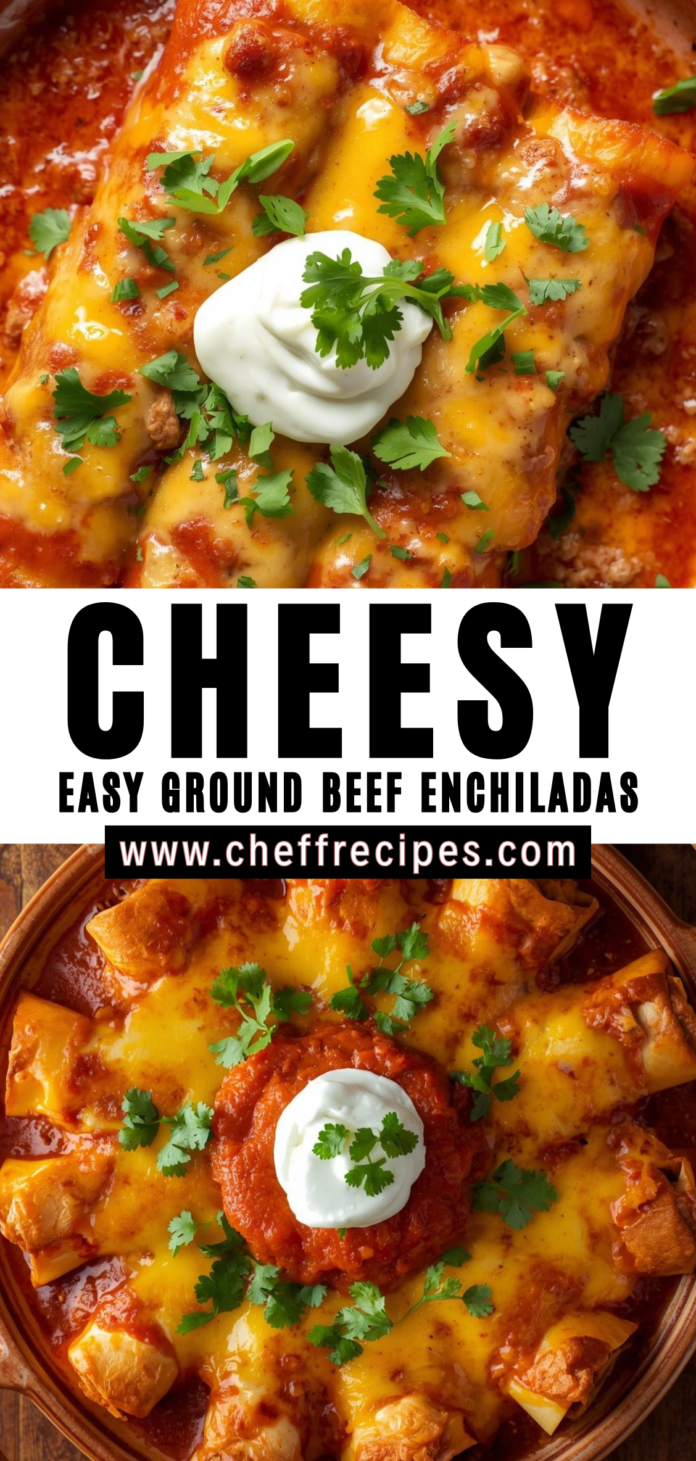 Easy Cheesy Ground Beef Enchiladas | Cheff Recipes