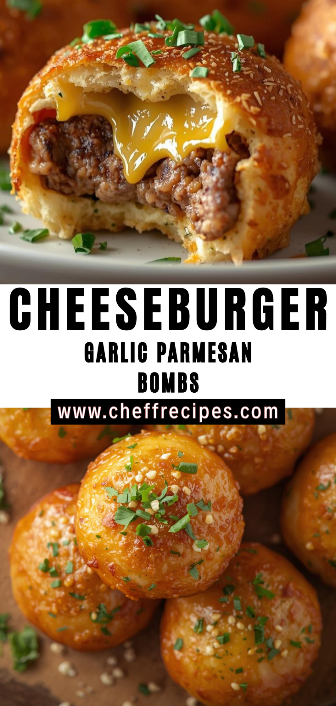 Garlic Parmesan Cheeseburger Bombs | Cheff Recipes