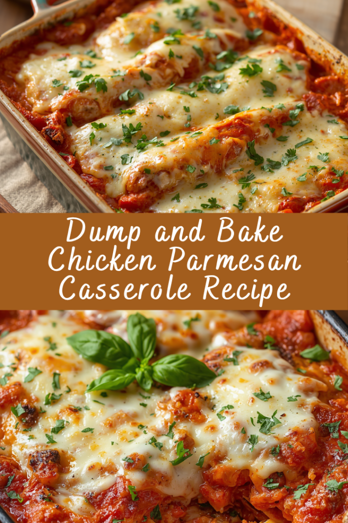 Dump and Bake Chicken Parmesan Casserole Recipe | Cheff Recipes